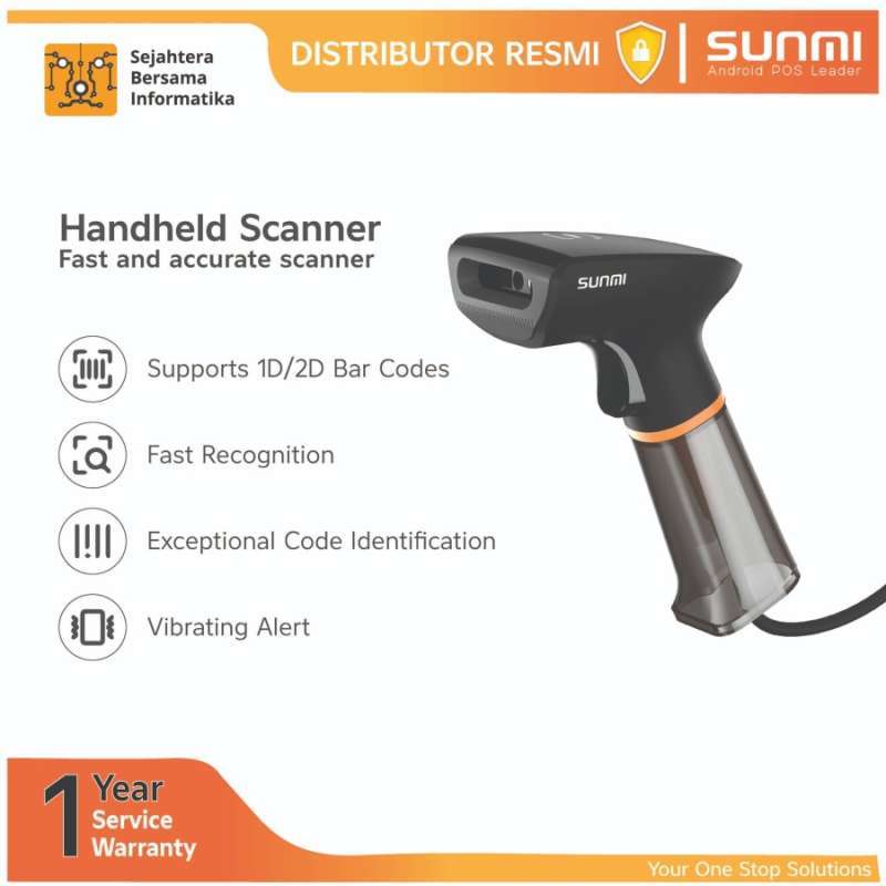 Jual Sunmi Handheld Scanner 1D/2D QR Code USB di Seller ...