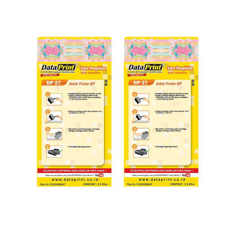 Promo Data Print Tinta Refill For Hp - Hitam [bundling] Diskon 13% Di ...