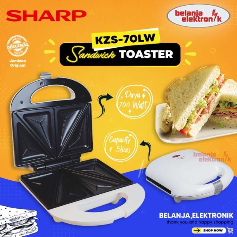 Promo SHARP SANDWICH TOASTER SHARP KZS 70 LW PEMANGGANG ROTI Diskon 9% ...