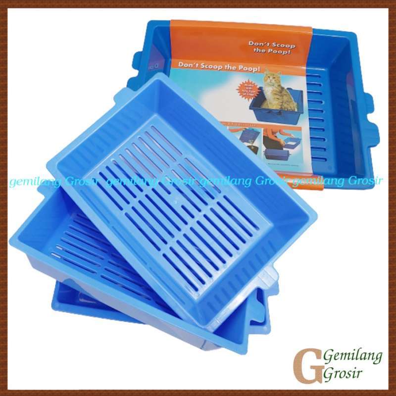 Jual Cat Litter Box Kotak Pasir Kucing Simple Sistem Modern Tanpa Skop ...