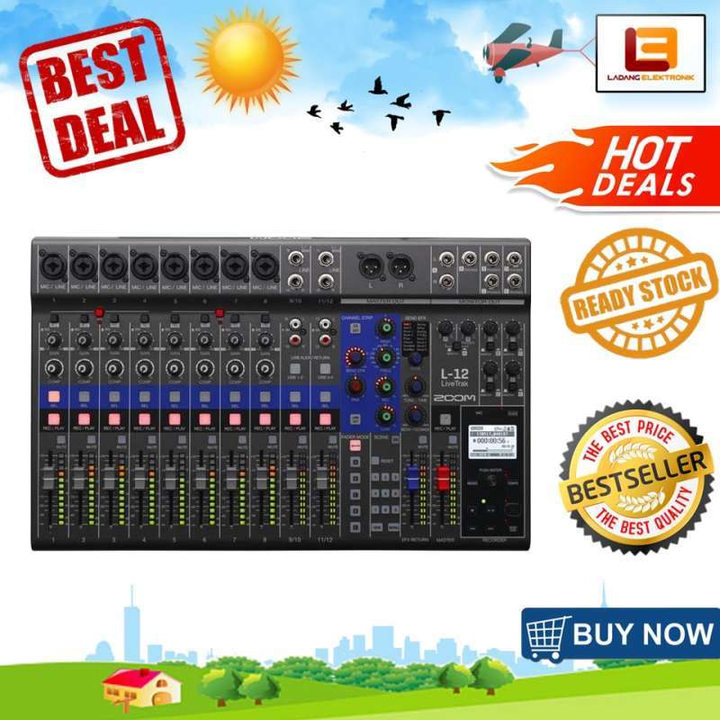 Jual Zoom LiveTrak L12 L-12 Channel Digital Mixer & Multitrack Recorder ...