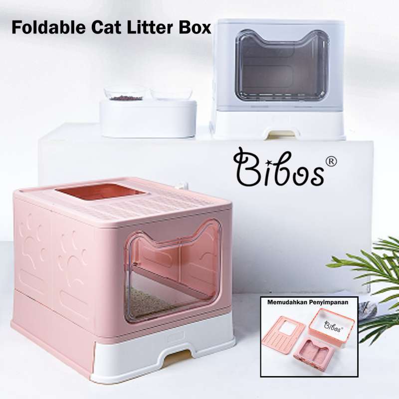 Jual Kotak Bak Pasir Kucing Foldable Cat Litter Box Bak Pasir Lipat ...