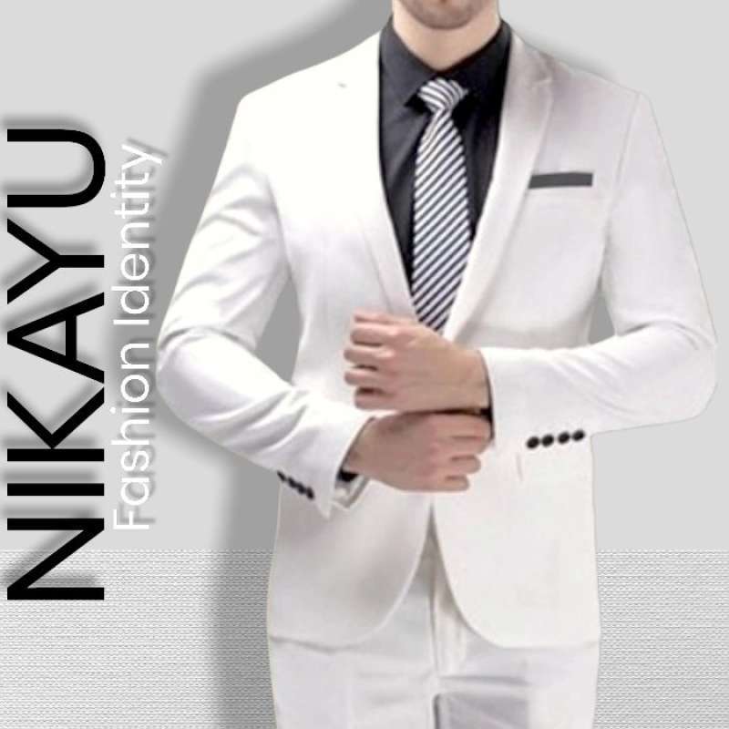 Jual Setelan Jas Pria warna Putih di Seller HandaOnline - Padasuka, Kab ...