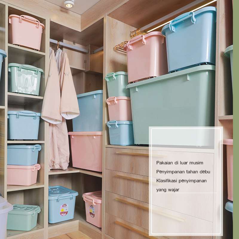 Jual Kotak Penyimpanan Storage Box Tebal Multi Warna Kotak Organizing ...