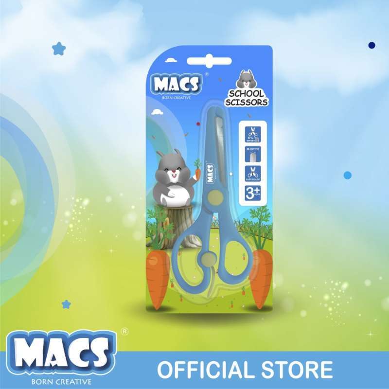 Promo MACS School Scissors Gunting Unjung Tumpul Aman / Safety untuk ...