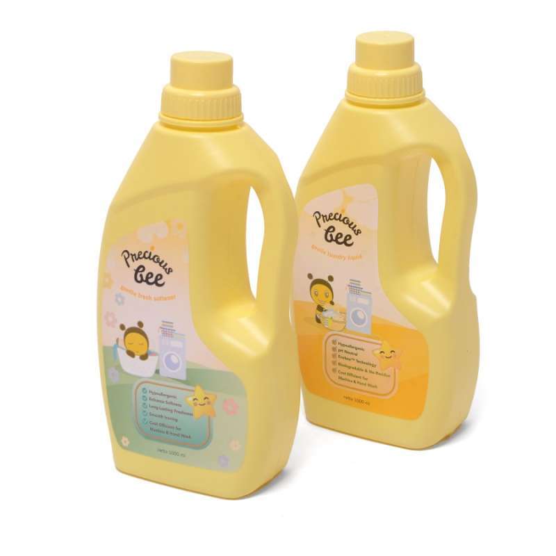 Jual Precious Bee Gentle Laundry Liquid Detergent/Softener [2pcs/1000mL ...