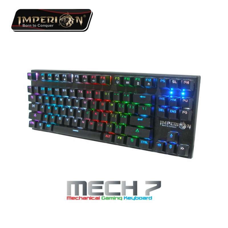 Jual Keyboard Gaming Imperion Mech 7 KG-M07R Mechanical, RGB - Hitam di ...