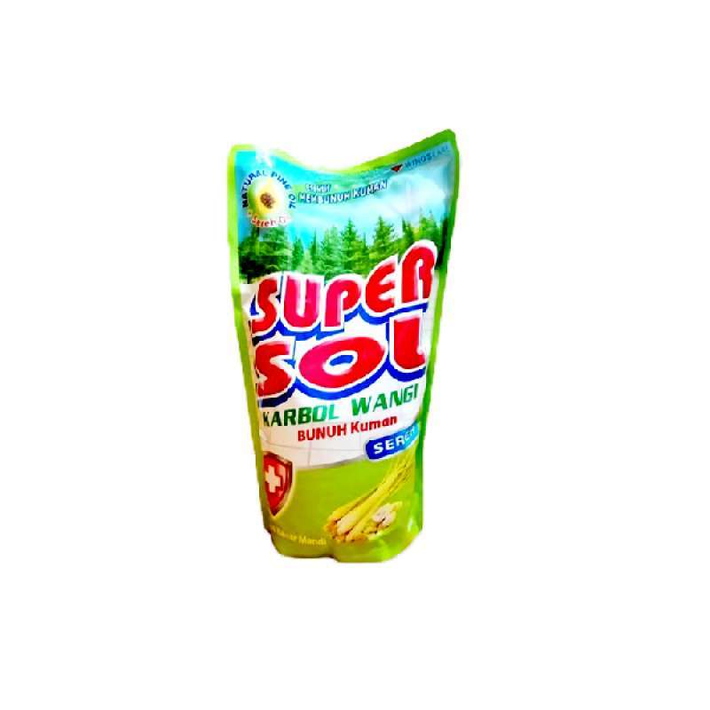 Jual SUPERSOL KARBOL WANGI SEREH POUCH 800ML di Seller Hypermart Jambi ...