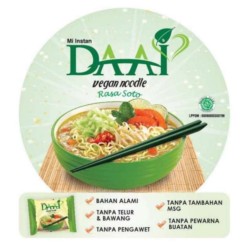 Jual MIE DAAI SOTO / MIE INSTAN DAAI / MIE GORENG DAAI / MIE VEGAN DAAI ...
