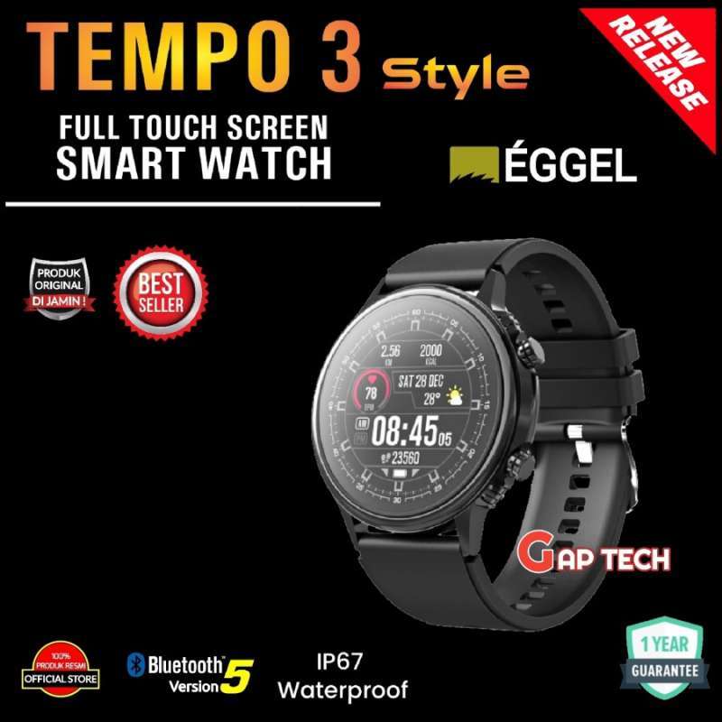 Jual Eggel Tempo 3 Style Full Touch Screen Smartwatch / Smart Watch ...