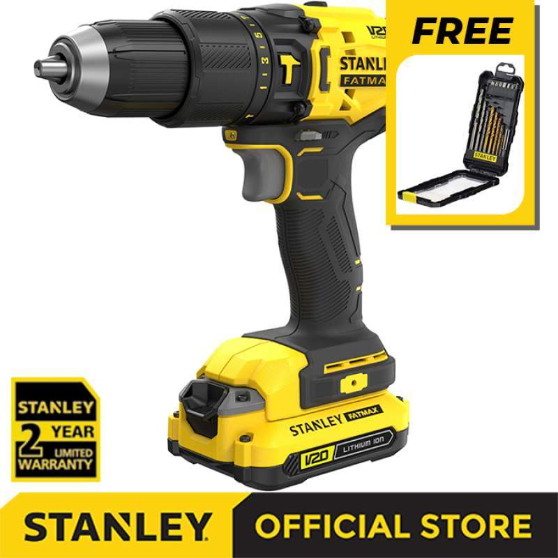 Jual Stanley SCD711C2K 20V 1.5Ah Cordless Hammer Drill Free STA7221 16 ...