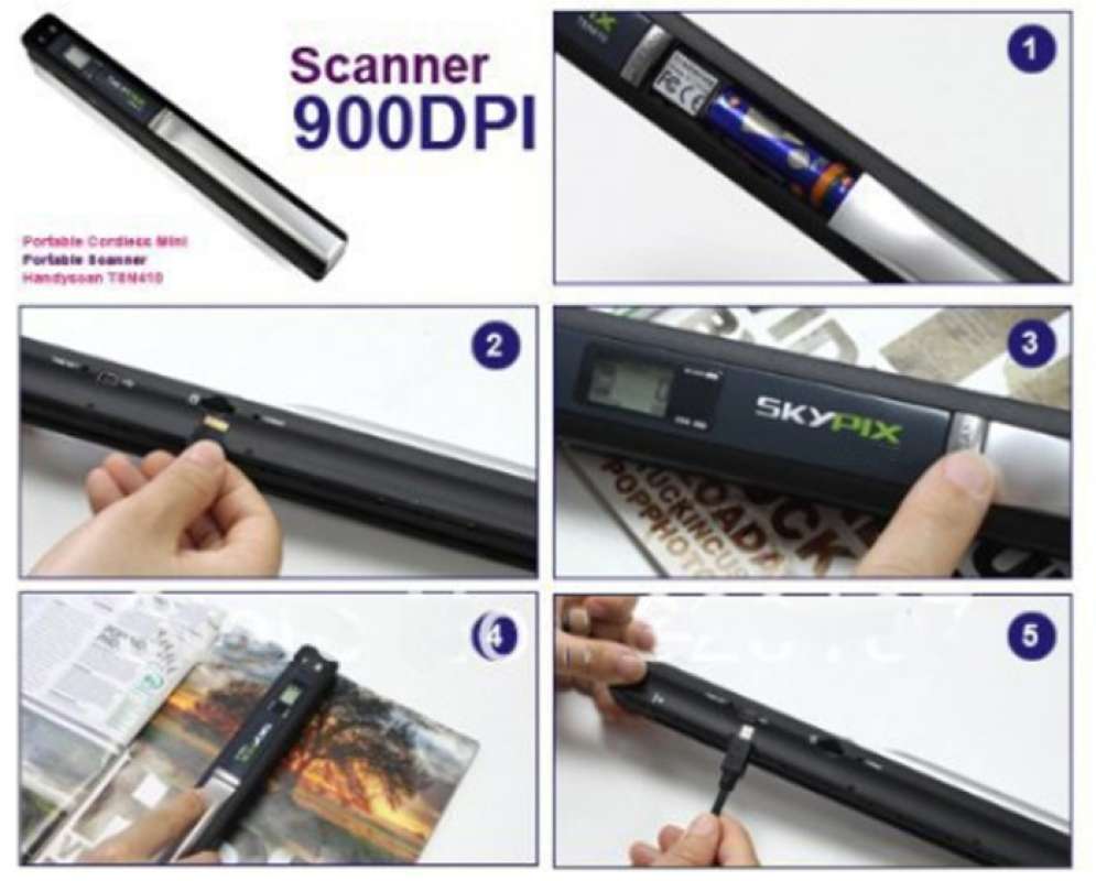 Jual RECOMMEND SKYPIX HANDYSCAN - MINI PORTABLE SCANNER 300/600/900DPI ...