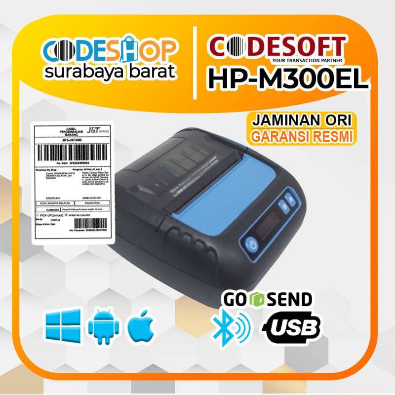 Jual PRINTER STRUK LABEL STIKER CODESOFT HP-M300EL PRINTER MULTIFUNGSI di Seller CODESHOP ...