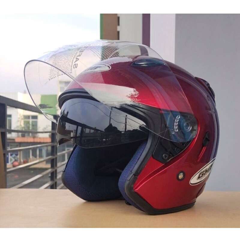 Jual Helm Motor Half Face Double Visor Gmt/Helm Centro /Helm Sni/Helm ...