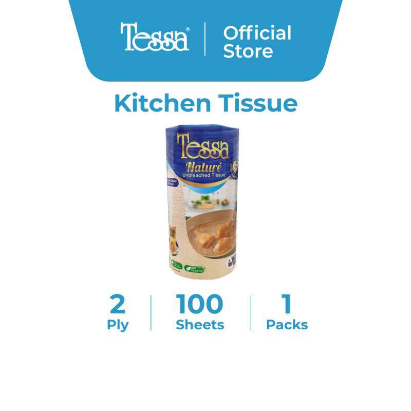 Promo Tessa Kitchen Towel Tisu Dapur [1 Roll / 100 sheets / 2 ply ...