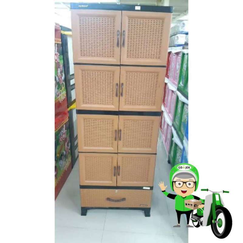 Promo Lemari plastik napolly CRS MU 48 1D Susun 5 + Laci [KHUSUS KIRIM ...