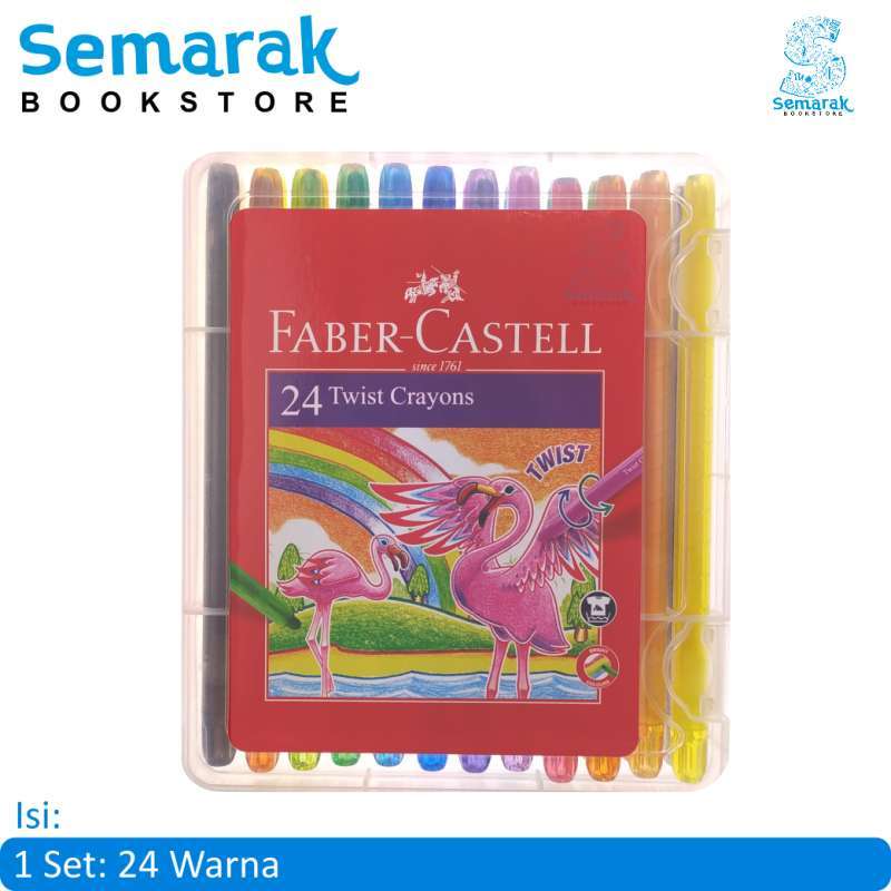 Jual Crayon Faber Castell Putar Isi 24 Warna Original Harga Termurah ...
