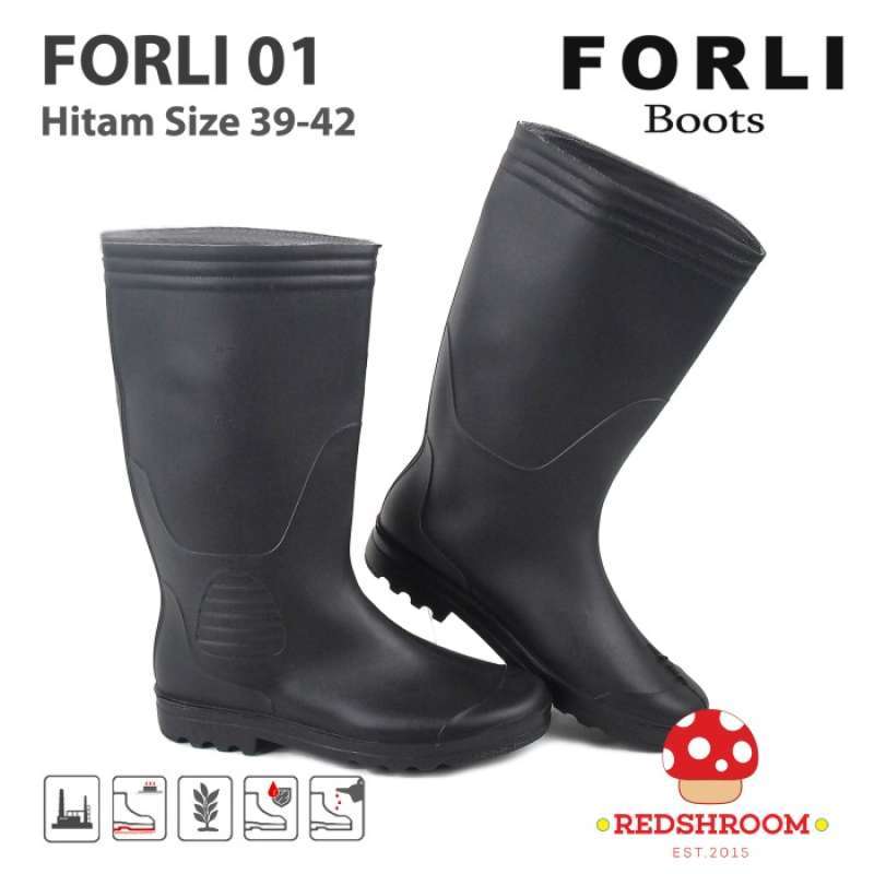 Promo Sepatu Boot Tinggi Forli 01 Hitam - Sepatu Industri Perkebunan ...