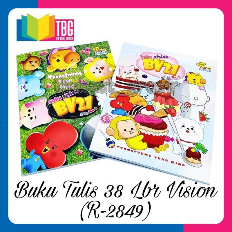 Jual 1 PCS BUKU TULIS 38 LEMBAR VISION / BUKU VISION (R-2849) / BUKU ...