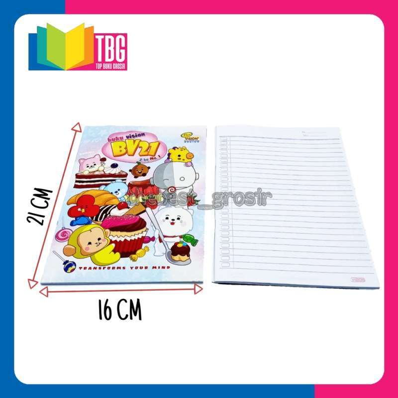 Jual 1 PCS BUKU TULIS 38 LEMBAR VISION / BUKU VISION (R-2849) / BUKU ...
