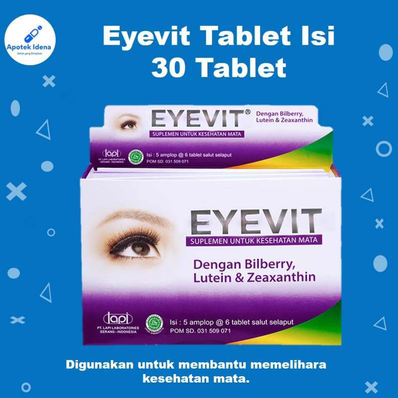 Jual EYEVIT Tablet Suplemen Untuk Kesehatan Mata Isi 30 Tablet Harga ...