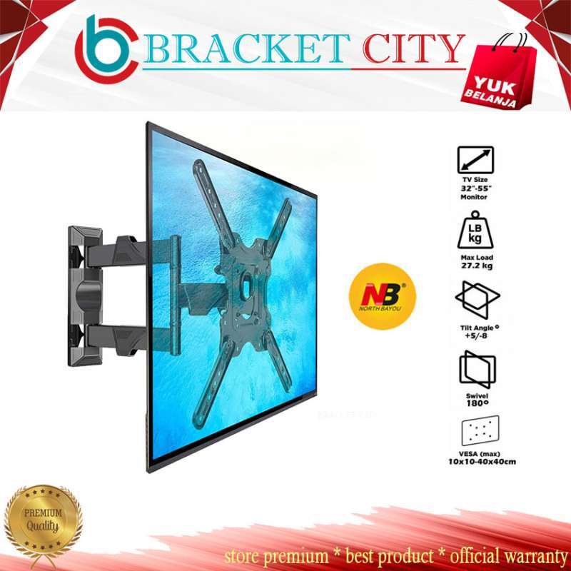 Promo Bracket TV Monitor LED LCD North Bayou NB P4 NBP4 32-55 Tilt ...