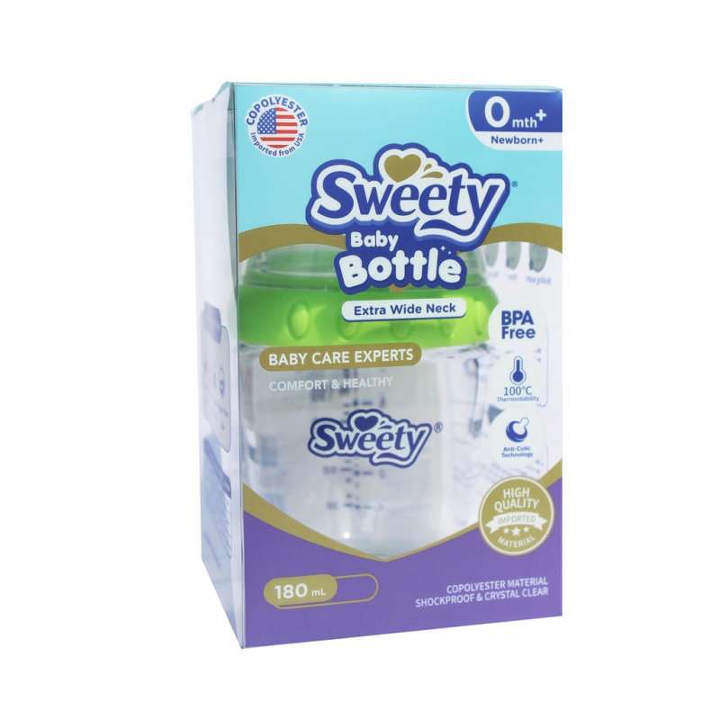 Jual Sweety Baby Bottle Extra Wide Neck 180ml-Susudot di Seller ...