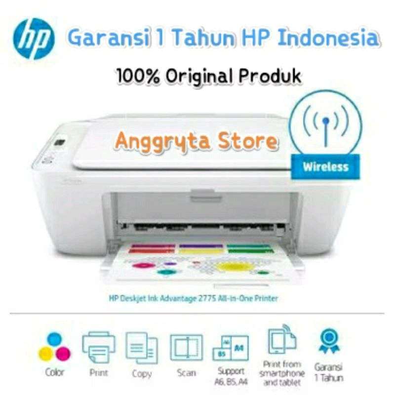 Jual Printer HP 2775 DeskJet Ink Advantage All-In-One Printer Wireless (Print-Copy-Scan-Wifi ...