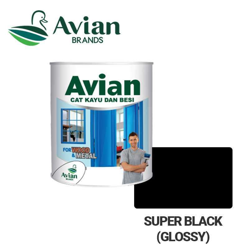 Promo Avian Cat Kayu Dan Besi 0.9 Liter - SB Super Black Diskon 1% di ...