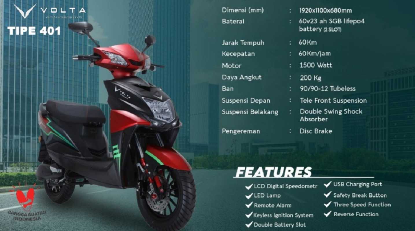 Jual Motor Listrik Volta On The Road Terbaru Dengan Harga Termurah Di ...