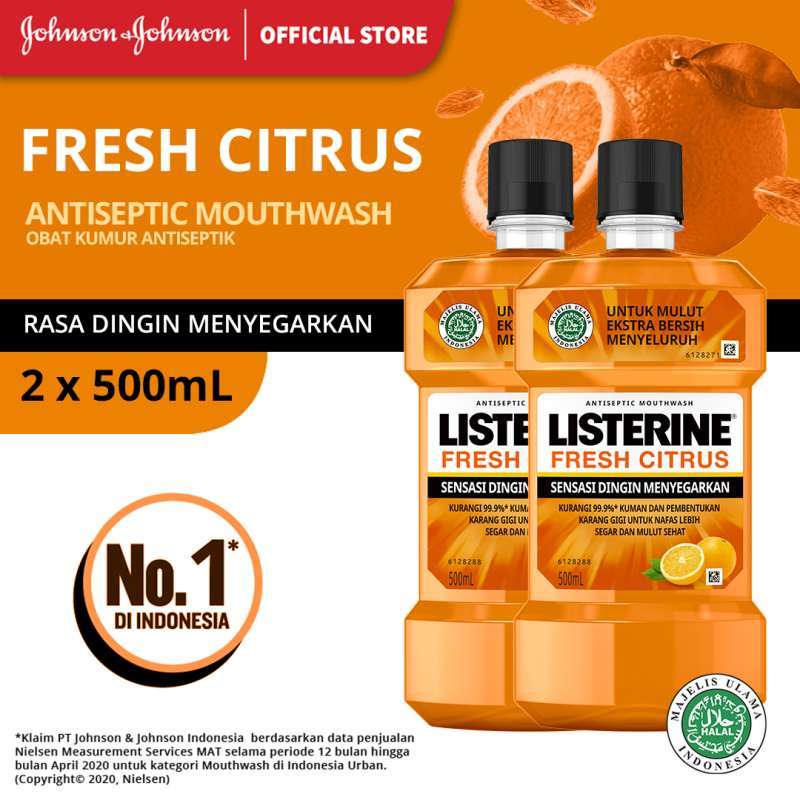Jual LISTERINE Fresh Citrus Mouthwash/Obat Kumur Antiseptik 500 ml ...
