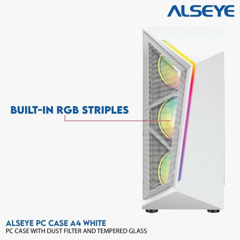 Jual ALSEYE A4 ATX Gaming PC Case Mesh Full ATX Casing Komputer di ...