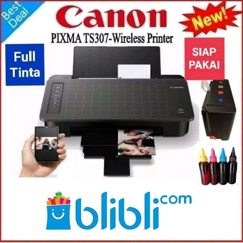 Jual Printer Canon Ts307 Wirelles WiFi System'tinta infus full tinta di ...