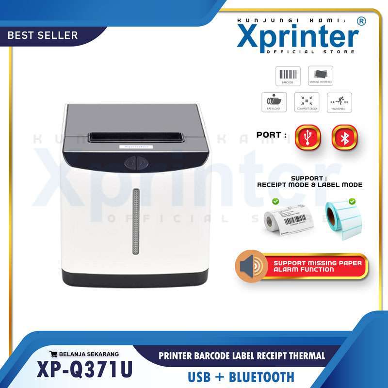 Jual Xprinter Printer Barcode Label Direct Thermal Xprinter Xp-q371u ...