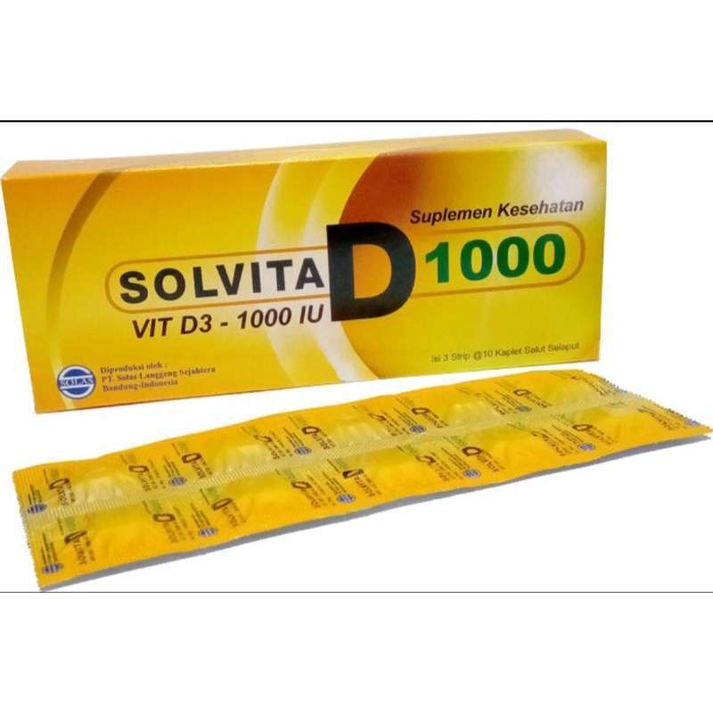 Promo SOLVITA SOLPITA SOLFITA COLVITA D3 1000mg MULTIVITAMIN DAYA TAHAN TUBUH 1 BOX isi 3 STRIP ...