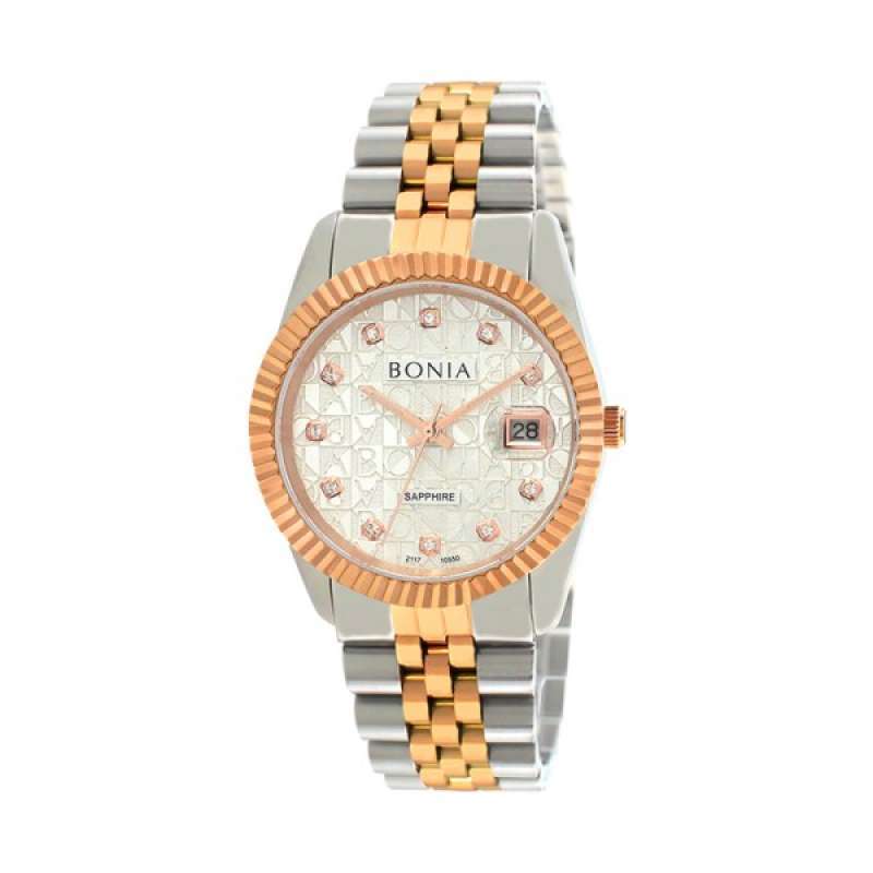 Jual Jam Tangan Wanita Bonia Sapphire Silver Dial Silver-Rose Gold ...