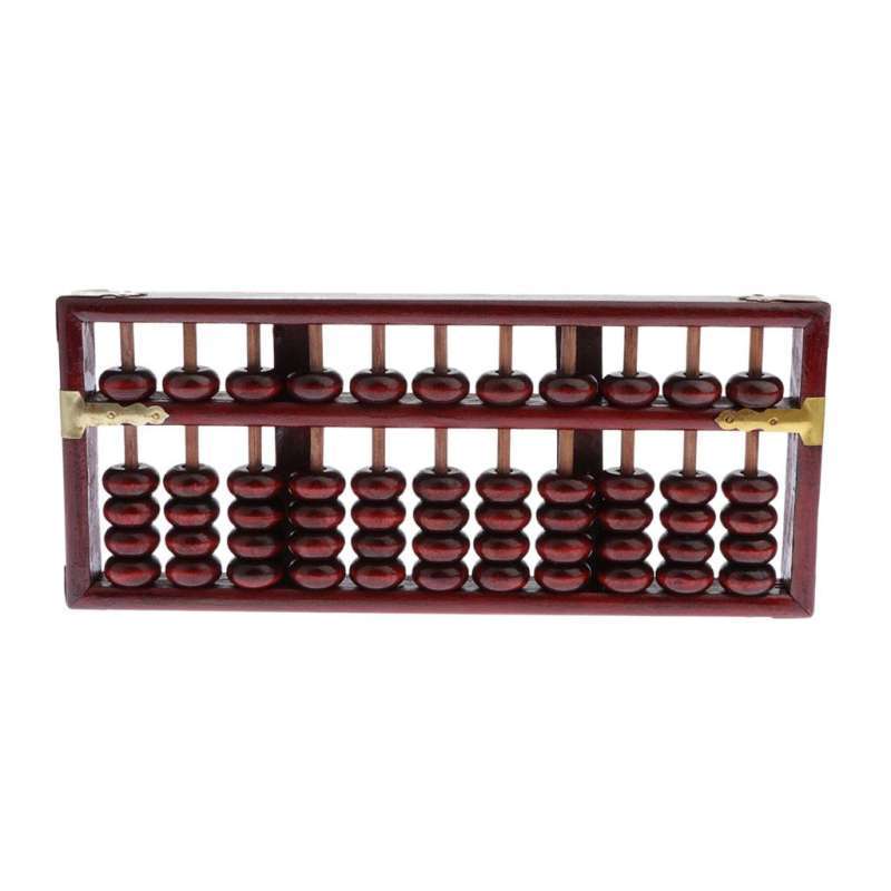 Jual 11 Column Antique Chinese Bead Arithmetic Abacus Classic Calculate ...
