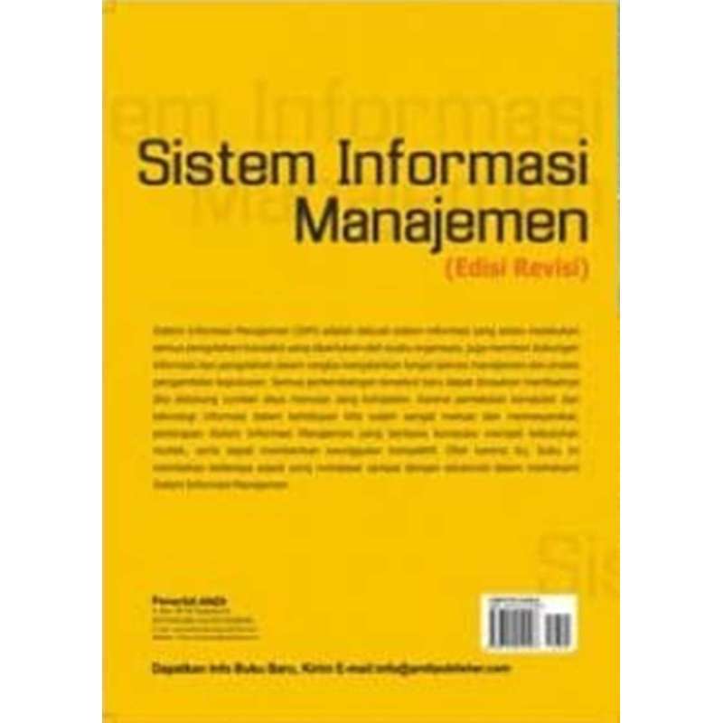 Jual Sistem Informasi Manajemen (edisi Revisi) - Tata Sutabri Di Seller Penerbit Andi - Catur ...