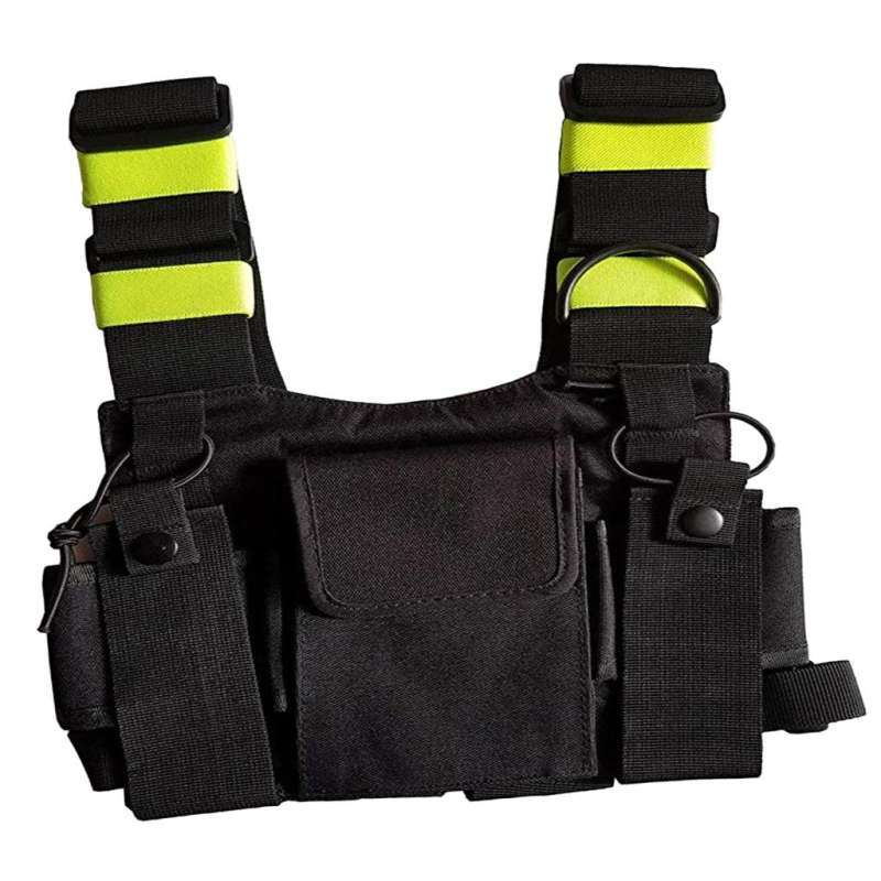Jual Radio Chest Harness Chest Front Pack Pouch Holster Vest Rig for 2 ...