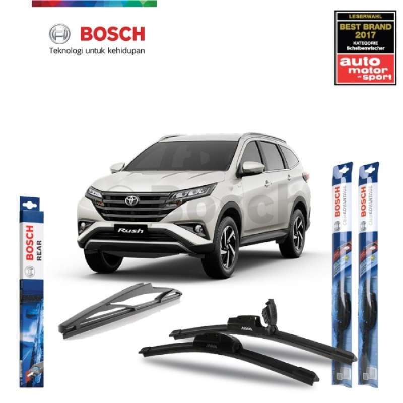 Promo Wiper Depan Belakang All New Rush Bosch Frameless Clear Advantage Diskon 6% Di Seller Indo ...