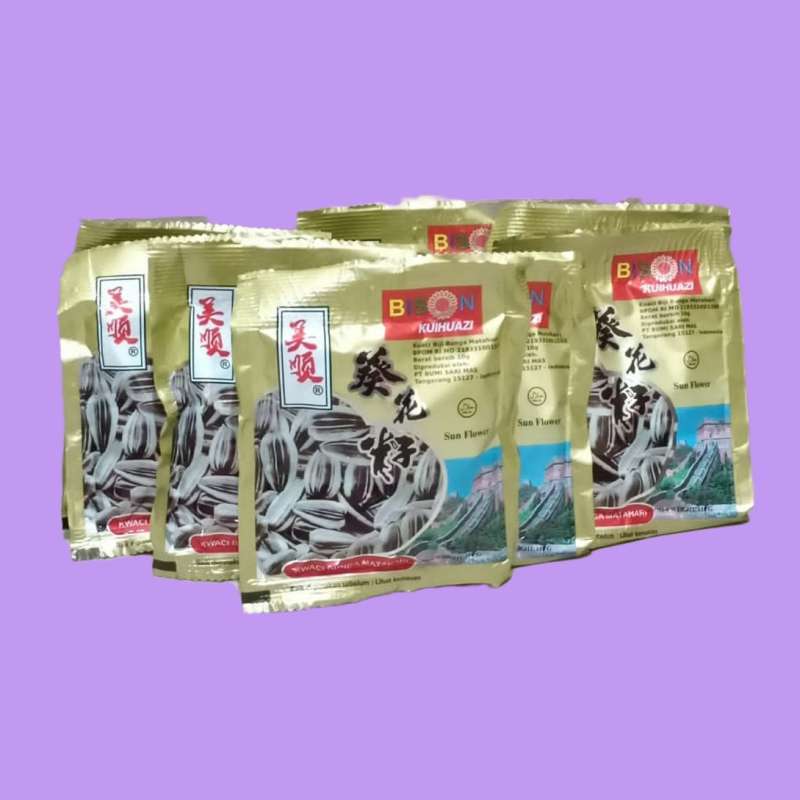 Jual Kuaci Bison Original Biji Bunga Matahari 12gr [10 Sachet] Di ...