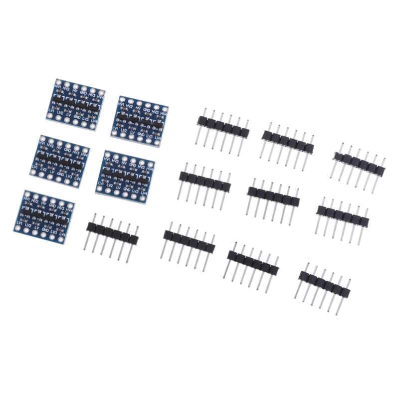 Jual 5Pcs 4 Channel IIC I2C Logic Level Converter Bi-Directional Module ...