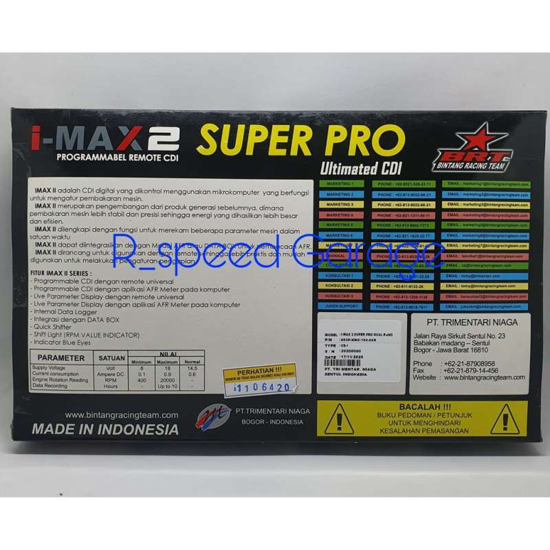 Jual CDI BRT IMAX 2 SUPER PRO 52 STEP CS1 CITY SPORT 1 - REMOTE USB di Seller R_SPEED GARAGE ...