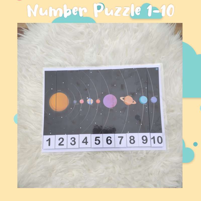 Jual Number Puzzle 1-10 Belajar Mengurutkan Angka - Solar System di ...