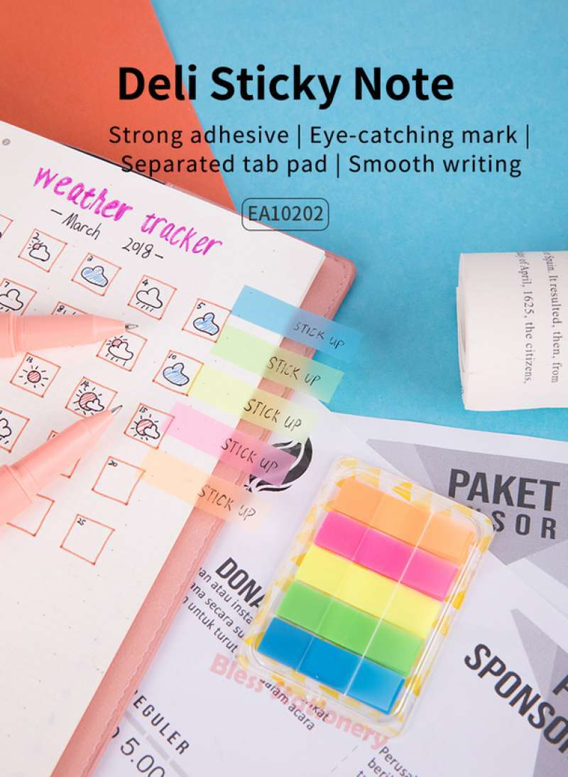 Jual index mark Sign here DELI Memo index tempel Sticky note indeks ...