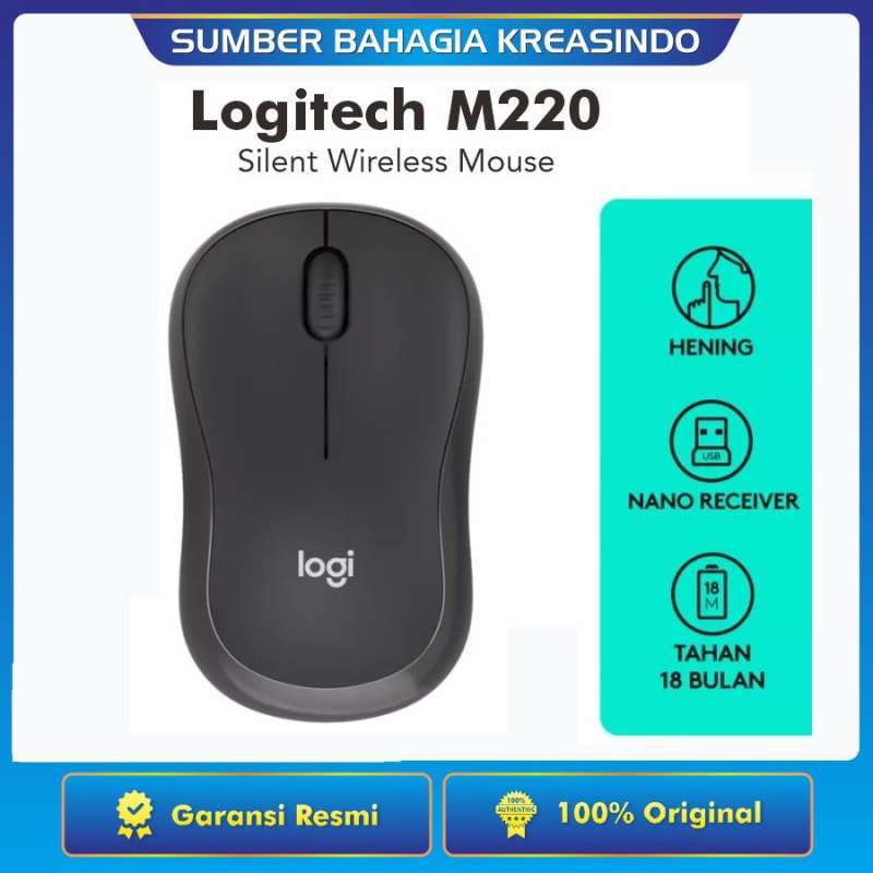 Jual Logitech M220 Silent Wireless Mouse Original 100% Garansi Resmi di ...