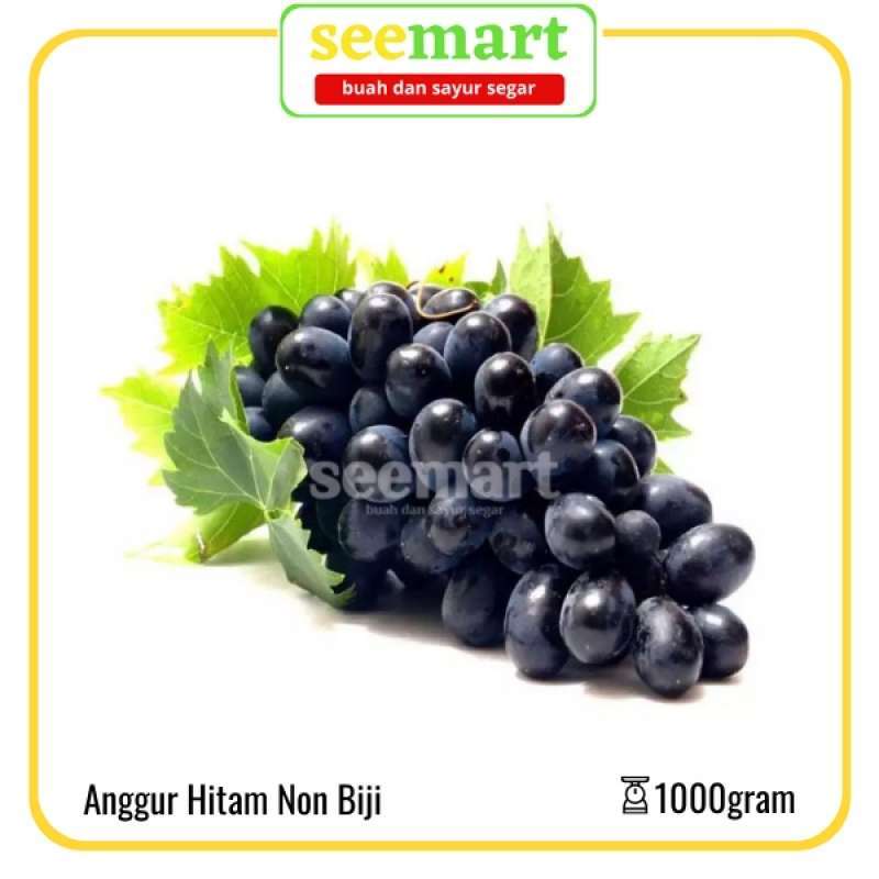 Jual Anggur Hitam Tanpa Biji Autumn 1kg PREMIUM Halal di Seller seemart ...