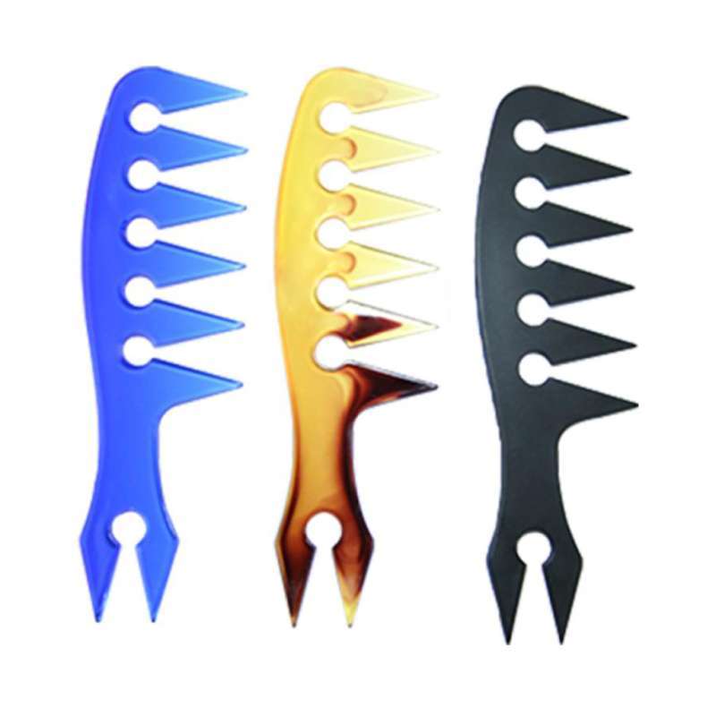 Jual Pro 2 Way Wide Teeth Pick Hair Lift Comb Detangling Massage ...