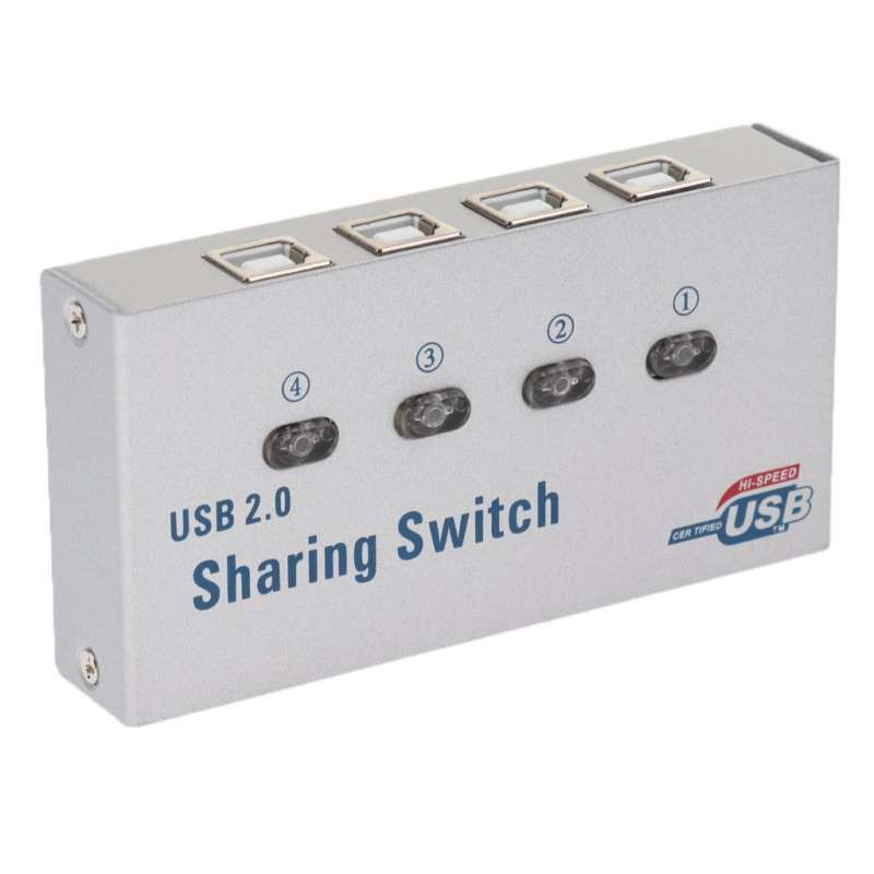 Promo USB Auto Sharing Switch KVM 4 Ports HUB For PC Scanners Printers - White Diskon 23% di ...