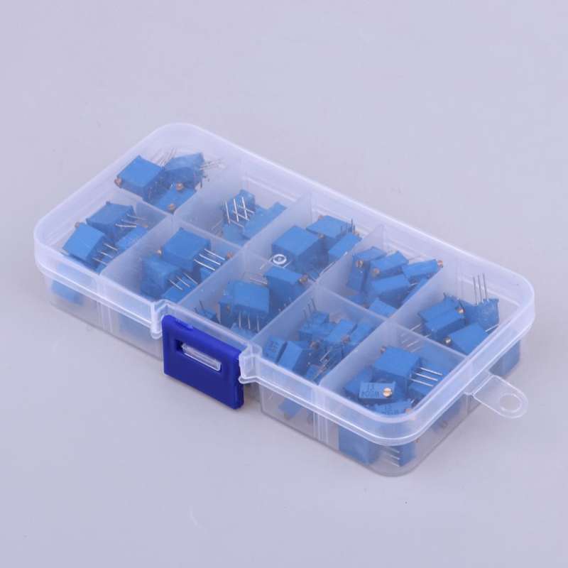 Jual 100-500k Ohm 3296 Trimmer Potentiometer Preset Variable Resistor X ...